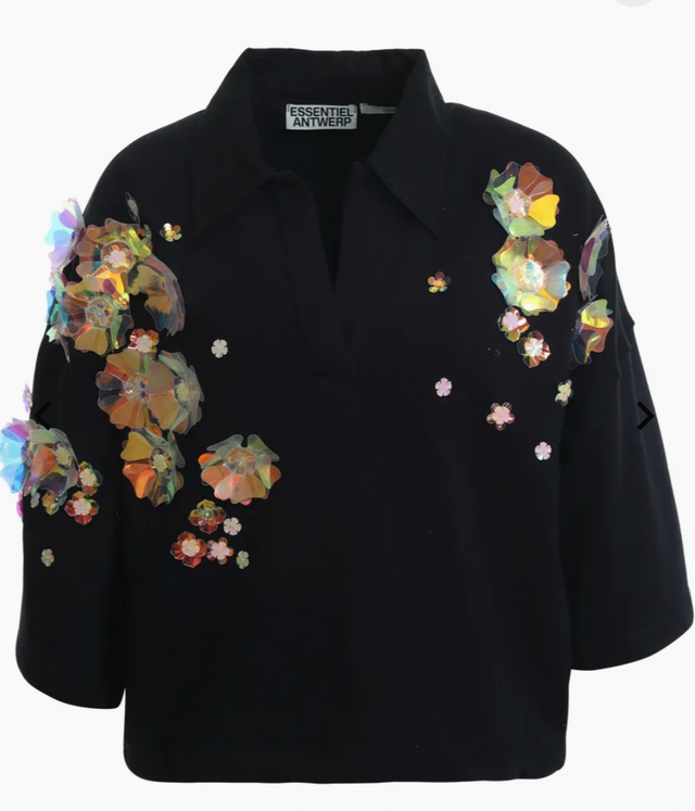 Essentiel Cotton Embellished Polo Shirt – Long Weekend Store