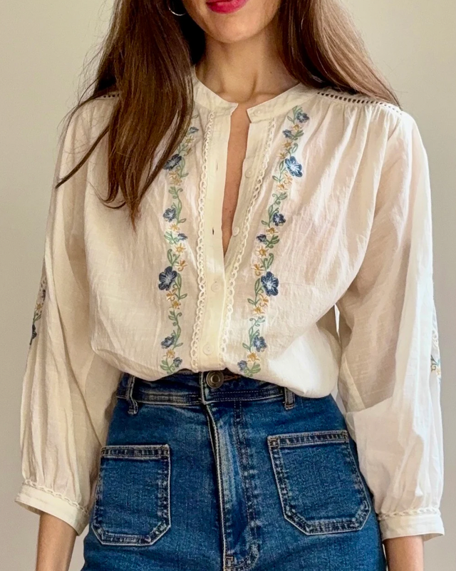 Marie Louise De Monterey Passionflower Blouse – Long Weekend Store